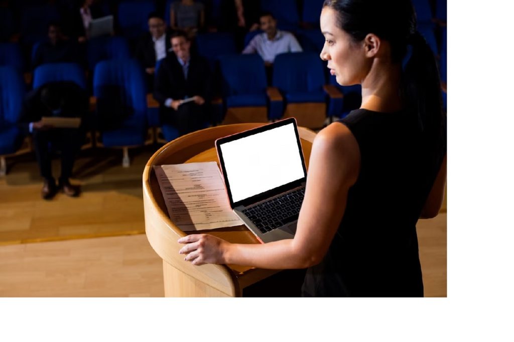 Cue Cards Keep Speakers On Track